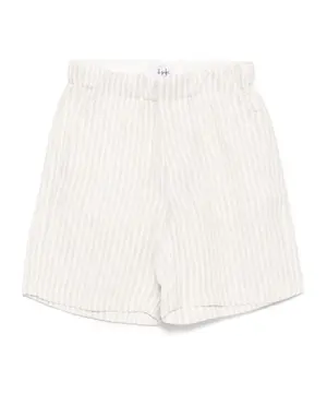IL GUFO Striped Casual Shorts - Neutrals