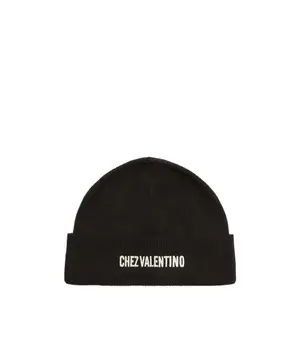 Valentino Garavani Chez Embroidered Beanie - Black