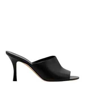 THE ROW Ella Leather High-heeled Sandals - Black