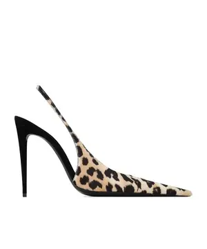 Saint Laurent Open-toe High-heeled Sandals - Leopard
