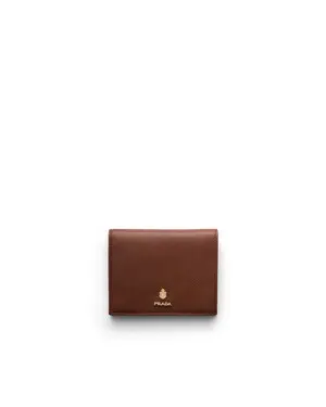 Prada Small Leather Wallet - Brown