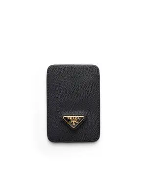Prada Saffiano Leather Card Holder - Black