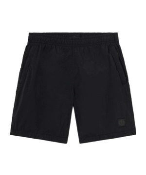 Stone Island Elasticated-waistband Logo Track Shorts - Black