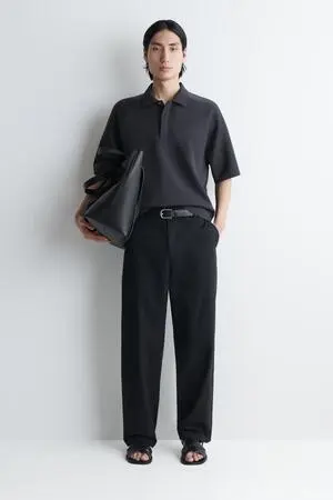 Cos Scuba-jersey Polo Shirt - Navy