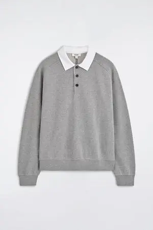Cos Contrast-collar Jersey Polo Shirt