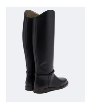Brunello Cucinelli Monili Leather Knee-high Boots