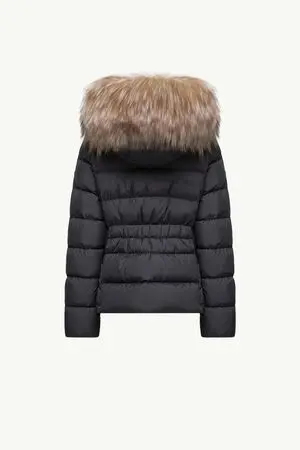 Moncler Boedette Hooded Shearling-trimmed Down Jacket
