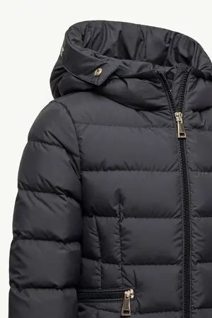 Moncler Boedette Hooded Shearling-trimmed Down Jacket
