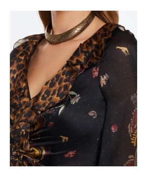 Etro Printed Ruched Silk Maxi Dress