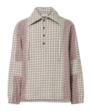 Dries Van Noten Checked Cotton Shirt - Beige