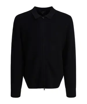 Vince Zip-up Sweater - Black