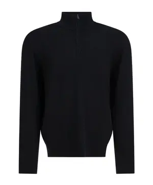 Vince Half-zip Sweater - Black