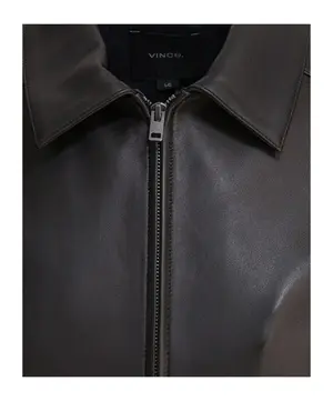 Vince Long-sleeve Leather Jacket