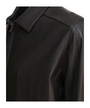 Vince Long-sleeve Leather Jacket