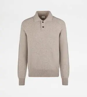 TOD'S Polo Shirt In Alpaca And Cashmere - Grey