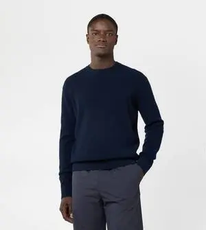 TOD'S Round-neck Pullover In Cashmere With Suede Ribbing