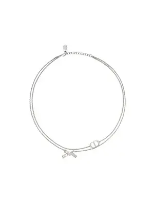 Dior Palladium-plated Metal Dangle Necklace
