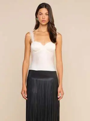 L'Agence Soleia Lace Camisole - Ivory