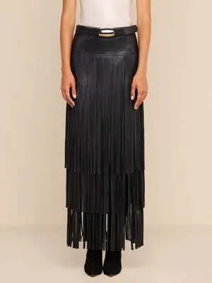 L'Agence Karoline Fringe Skirt