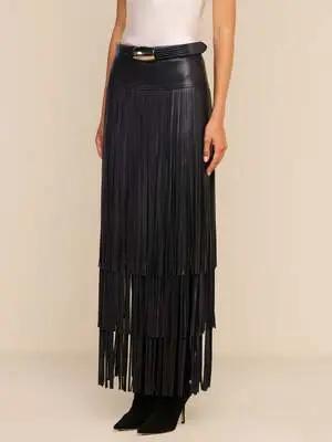 L'Agence Karoline Fringe Skirt