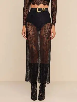 L'Agence Raymonde Lace Maxi Skirt