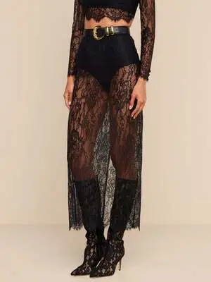 L'Agence Raymonde Lace Maxi Skirt