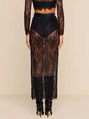 L'Agence Raymonde Lace Maxi Skirt