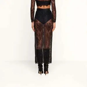 L'Agence Raymonde Lace Maxi Skirt