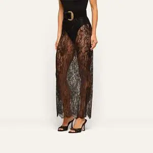 L'Agence Raymonde Lace Maxi Skirt