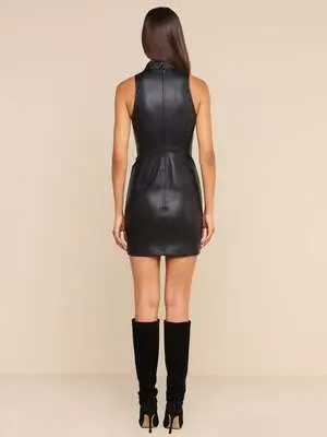 L'Agence Apolline Vegan Leather Dress