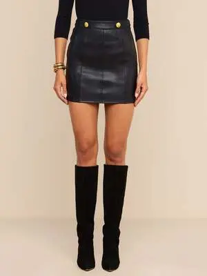 L'Agence Arlena Vegan Leather Mini Skirt