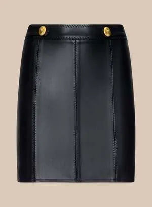 L'Agence Arlena Vegan Leather Mini Skirt