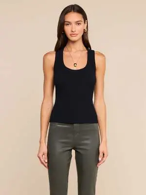 L'Agence Shania Racerback Tank Top - Black