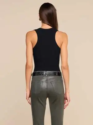 L'Agence Shania Racerback Tank Top - Black