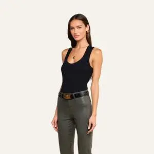 L'AGENCE Shania Racerback Tank - Black