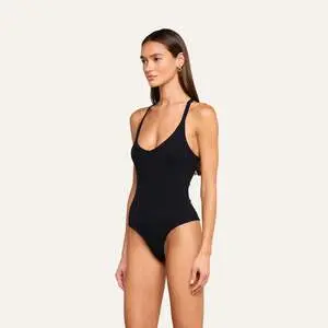 L'Agence Wrenna Racerback Bodysuit - Black