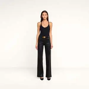 L'Agence Wrenna Racerback Bodysuit - Black