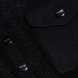 L'Agence Carine Pointelle Knit Top - Black