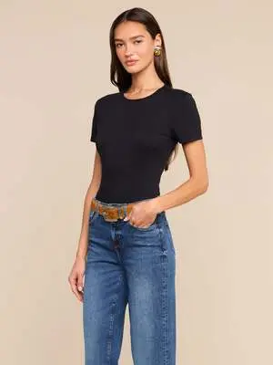 L'Agence Aileen Cotton Crewneck T-shirt