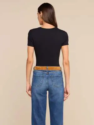 L'Agence Aileen Cotton Crewneck T-shirt