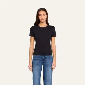 L'Agence Aileen Cotton Crewneck T-shirt