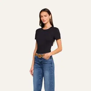 L'Agence Aileen Cotton Crewneck T-shirt