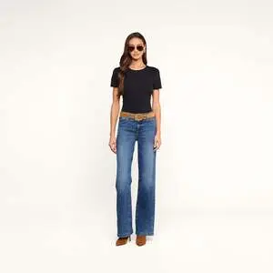 L'Agence Aileen Cotton Crewneck T-shirt