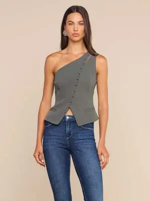 L'Agence Zinnia One-shoulder Top