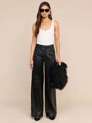 L'Agence Adelina Faux Fur Clutch