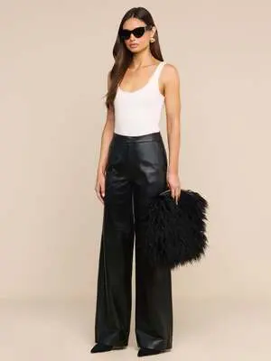L'Agence Adelina Faux Fur Clutch