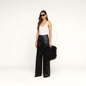 L'Agence Adelina Faux Fur Clutch