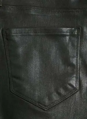 L'Agence Kendra Coated Cropped Flare Jean - Ash Olive Coated