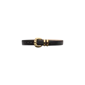 L'Agence Yarros Leather Belt - Black