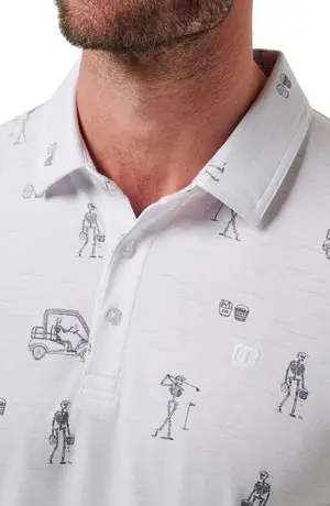 Travis Mathew City Skeleton Print Golf Polo